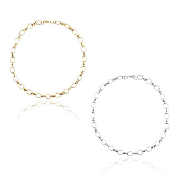 KIKICHIC | 10 mm Thickness Chunky Oval Chain Stack Necklace 14k Gold ...