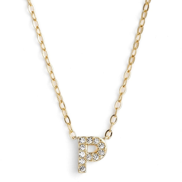 KIKICHIC | NYC | Initial Letter P Necklace Sterling Silver in 18k Gold ...