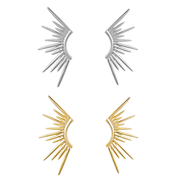 KIKICHIC | NYC | Sun Shape Spikes Stud Earring Sterling Silver (925) in ...