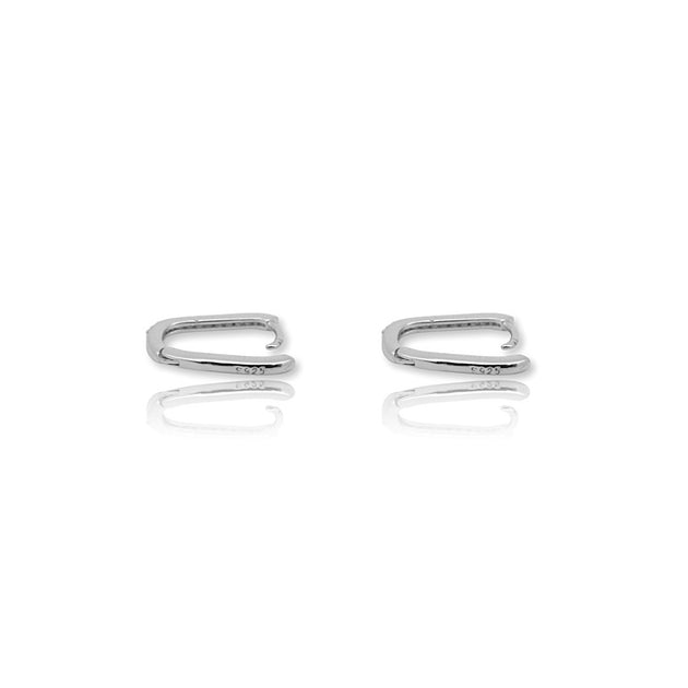 KIKICHIC | NYC | 14k Gold Filled CZ Diamond Pave Mini Rectangle Hoops ...