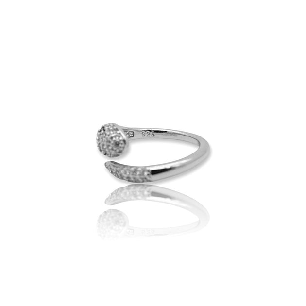 KIKICHIC | NYC | Dainty CZ Diamond Small Snake Green Eyes Pinky Ring ...