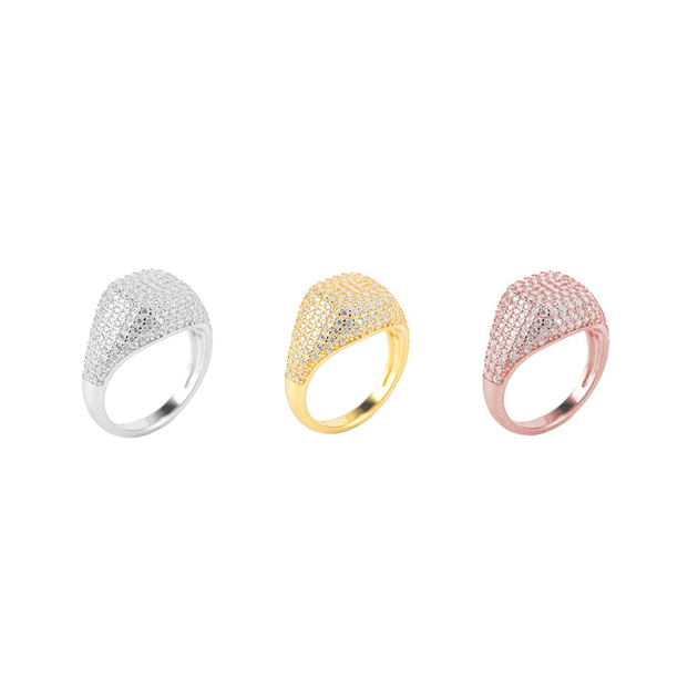 KIKICHIC | NYC | Dainty CZ Diamond Small Square Pinky Ring Size 4 in ...
